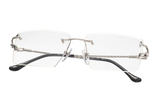 Icon Rimless Drill Mount 24kt White Gold – Vintage Frames Company
