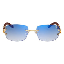 Bal Harbour Wood Edition Rimless Drill Mount 24KT Gold – Vintage Frames ...